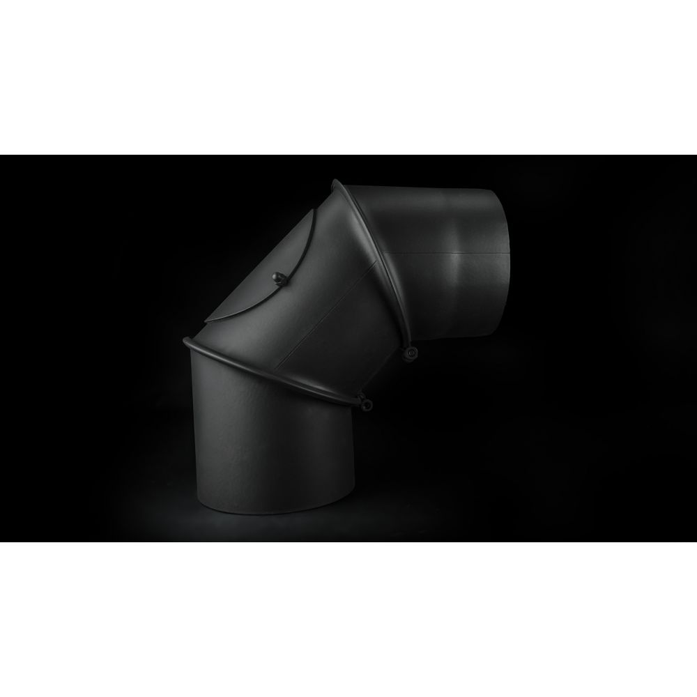 Kolano nastawne z rewizja czarne 90* gr. 2mm SYSTEMHOME Zielona Góra - SystemHome